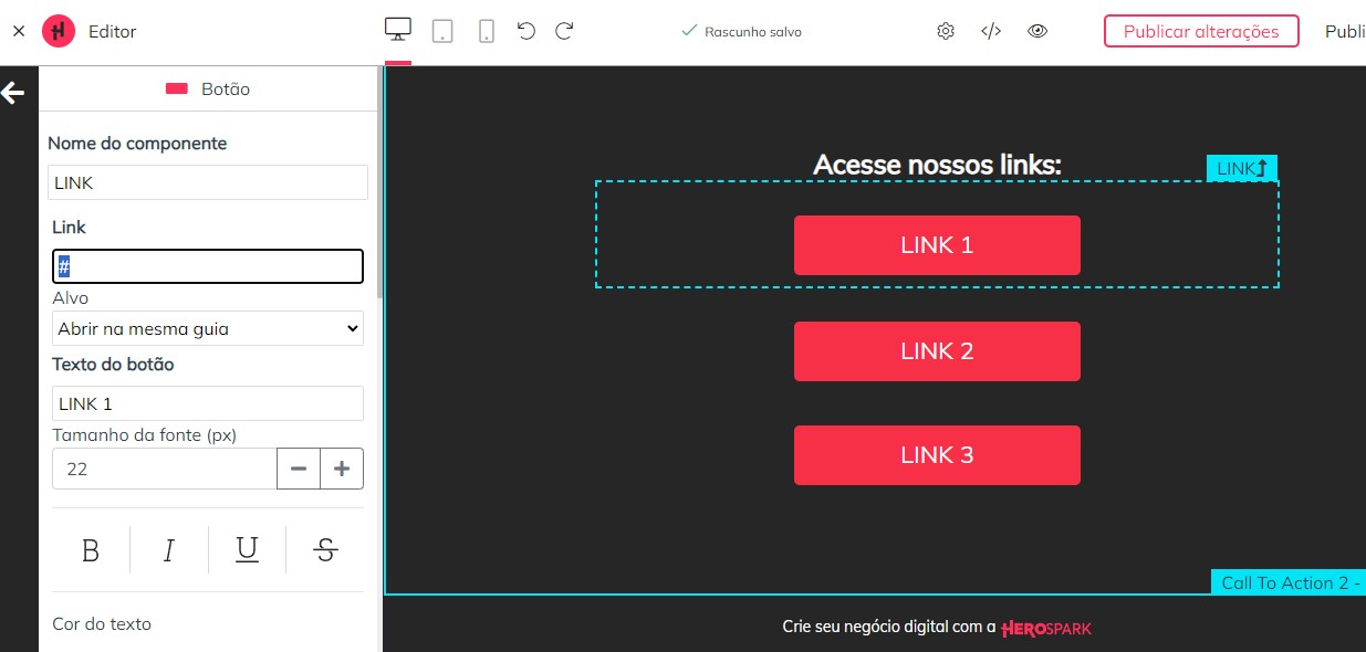 Alternativa ao Linktree: crie sua página de links na HeroSpark
